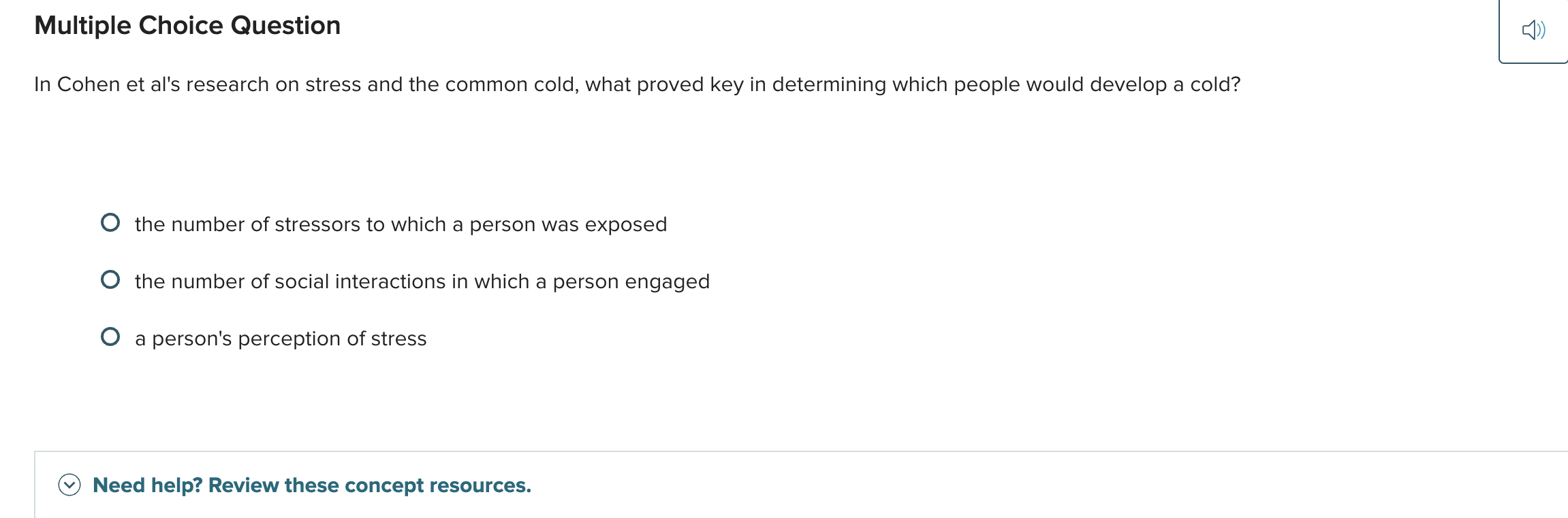 Solved Multiple Choice Question In Cohen et al's research on | Chegg.com