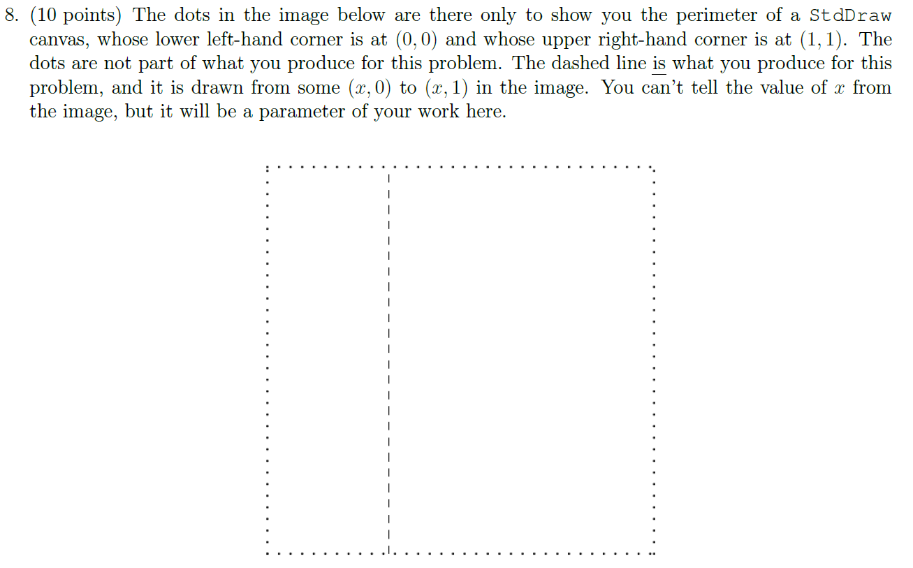 8. (10 points) The dots in the image below are there | Chegg.com
