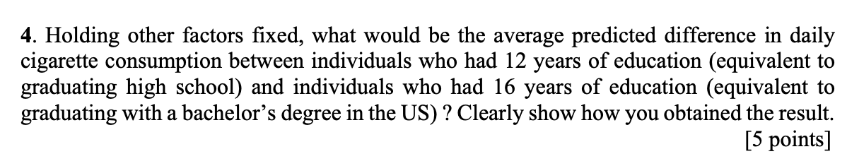 Solved Consider The Following Stata Output Based On The Data 1742