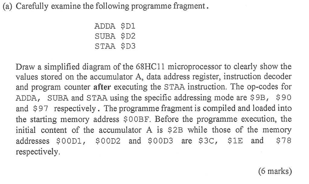 Solved (a) Carefully examine the following programme | Chegg.com