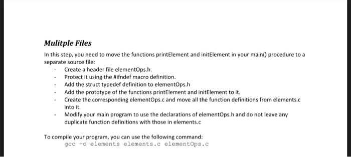 Solved Mulitple Files In this step, you need to move the | Chegg.com