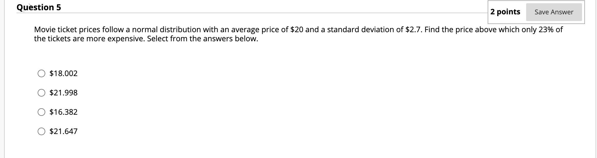 Solved Movie ticket prices follow a normal distribution with | Chegg.com