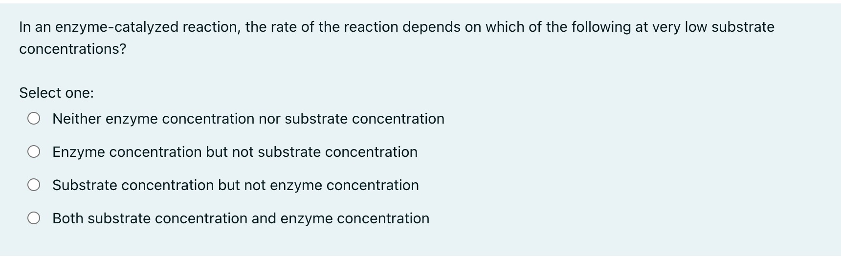 Solved In an enzyme-catalyzed reaction, the rate of the | Chegg.com