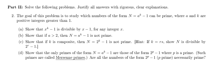 Solved = Part II: Solve the following problems. Justify all | Chegg.com