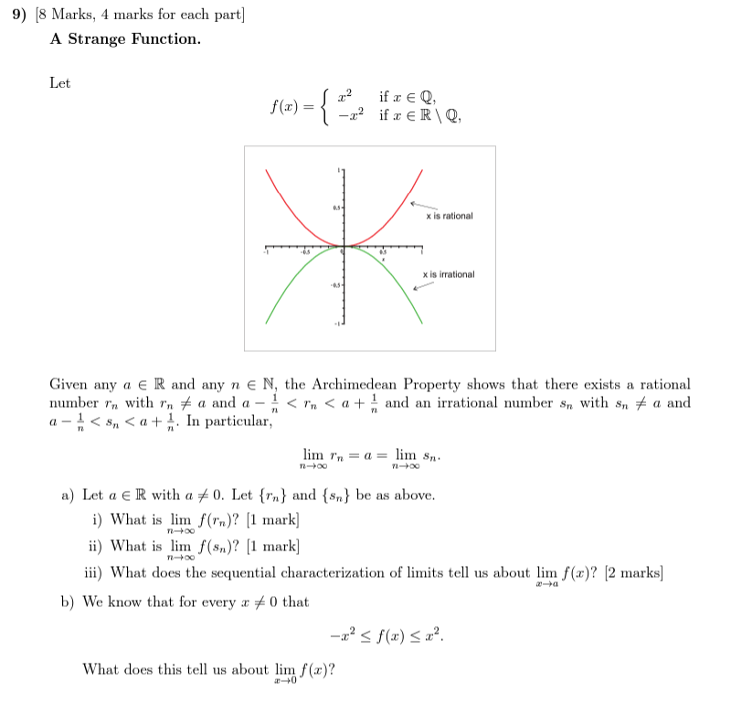 Solved 9) [8 Marks, 4 marks for each part] A Strange | Chegg.com