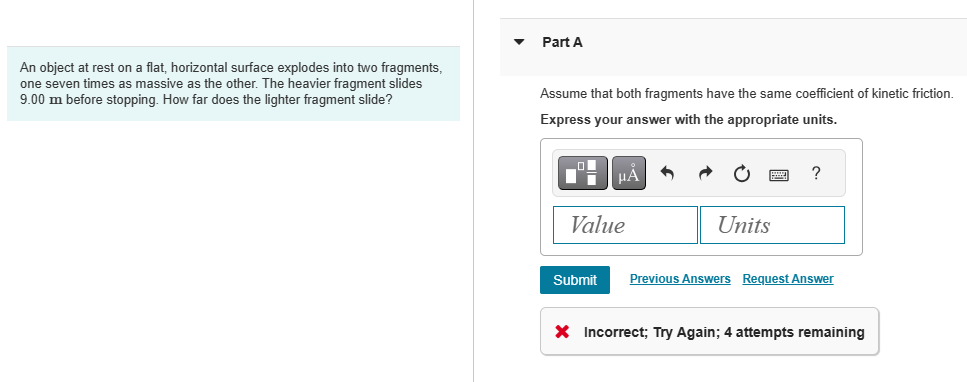 Solved An object at rest on a flat, horizontal surface | Chegg.com