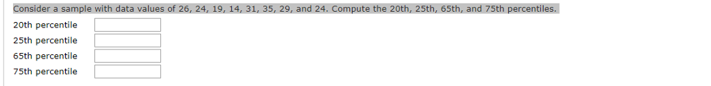 Solved Consider a sample with data values of 26, 24, 19, 14, | Chegg.com