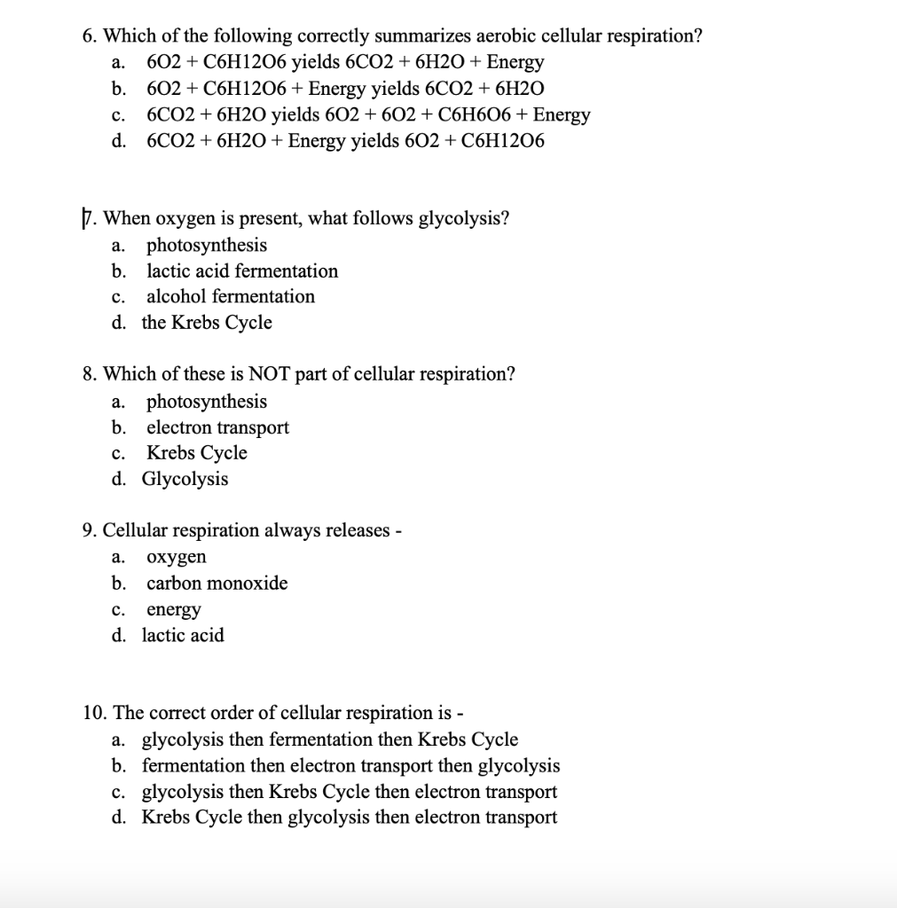 Solved a. 6. Which of the following correctly summarizes | Chegg.com