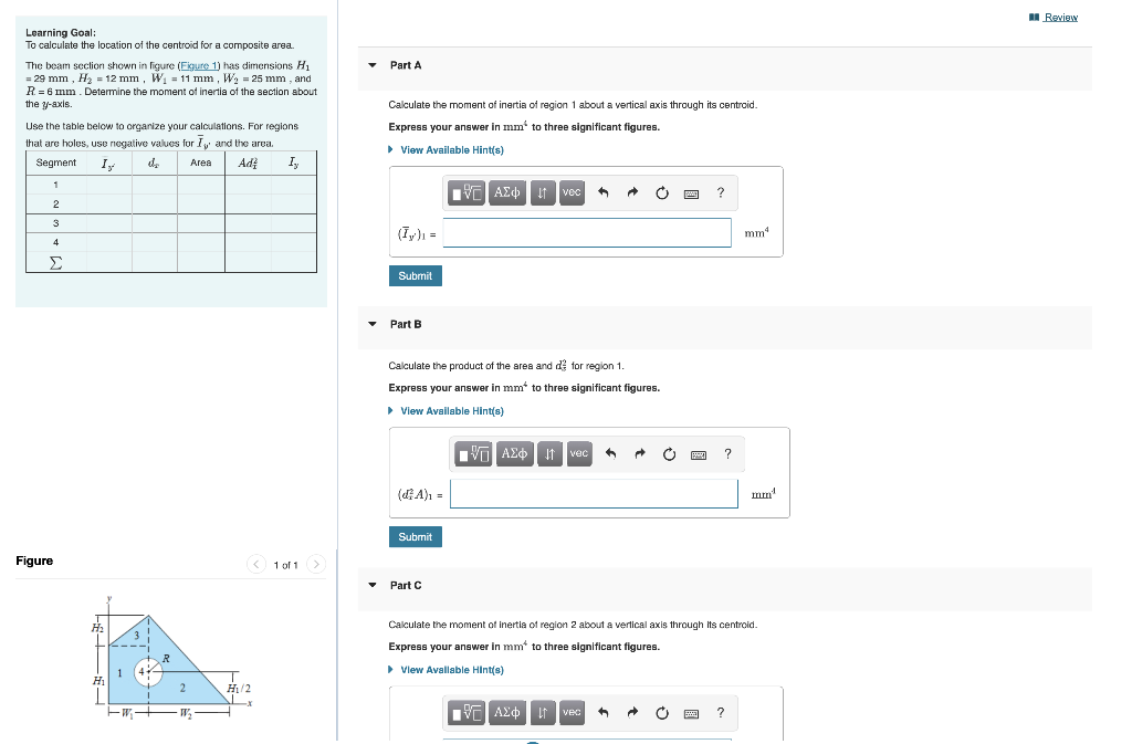Solved - 1 Review Part A Learning Goal: To calculate the | Chegg.com