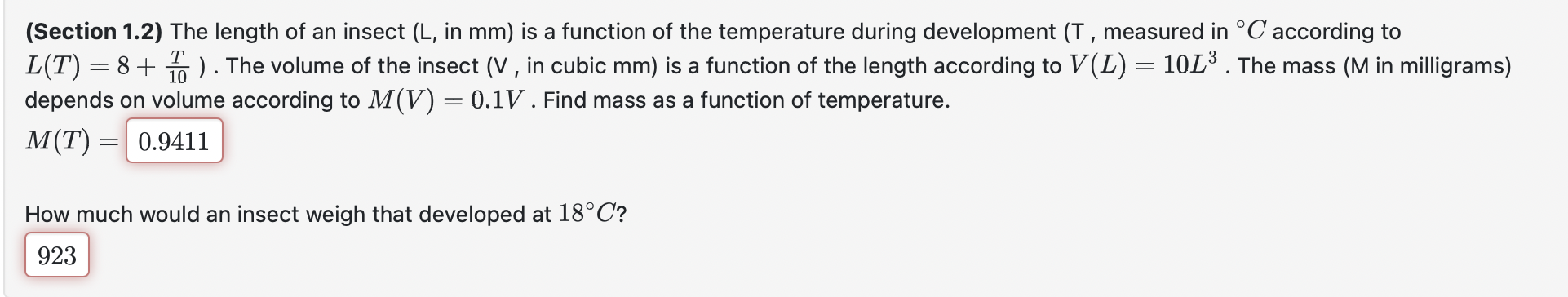 Solved (Section 1.2) ﻿The length of an insect , ﻿in mm ﻿is a | Chegg.com