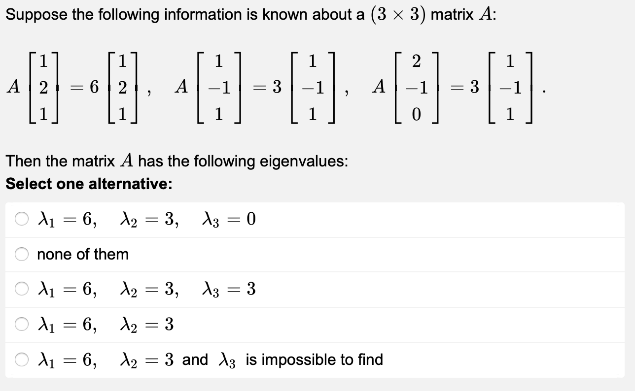 Solved Suppose The Following Information Is Known About A 3