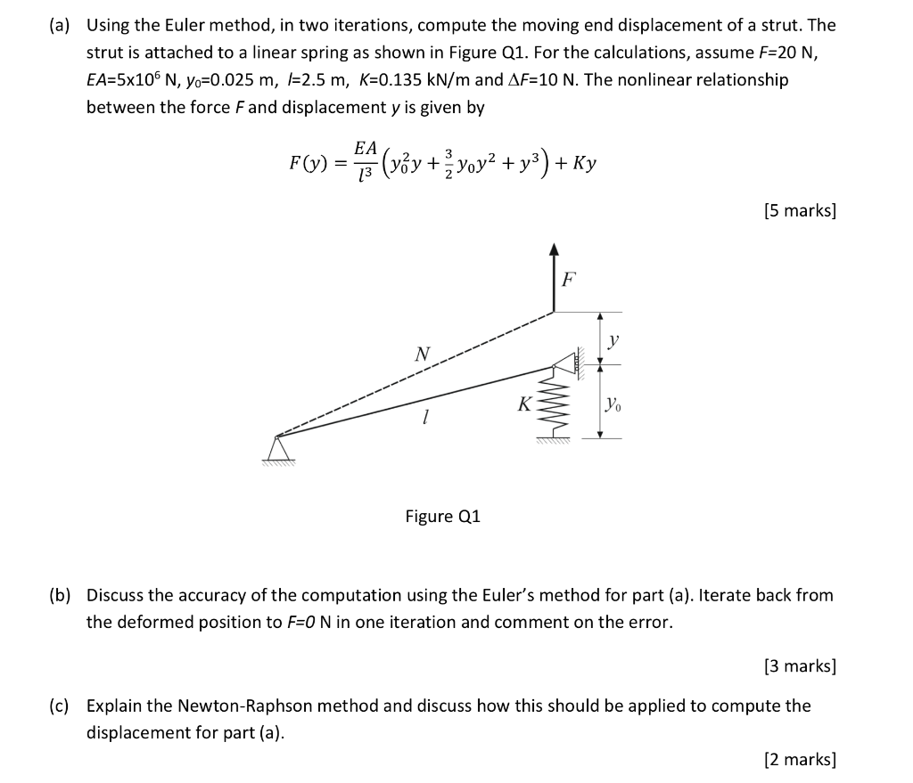 (a) Using the Euler method, in two iterations, | Chegg.com