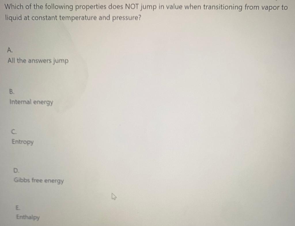 Solved Which of the following properties does NOT jump in | Chegg.com