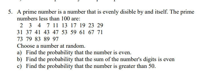 Solved A prime number is a number that is evenly disible by | Chegg.com