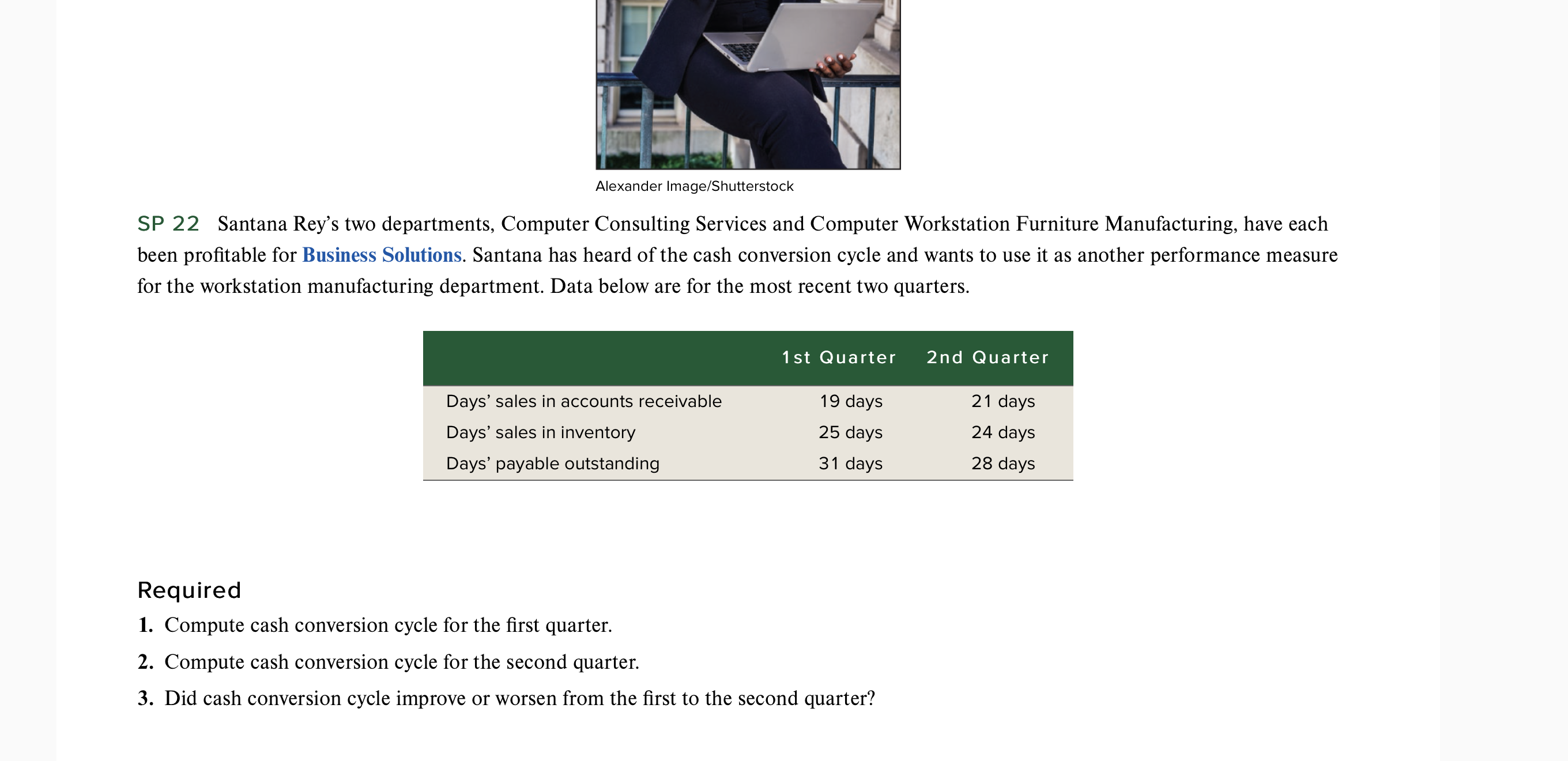 Solved SP 22 Santana Rey's two departments, Computer | Chegg.com