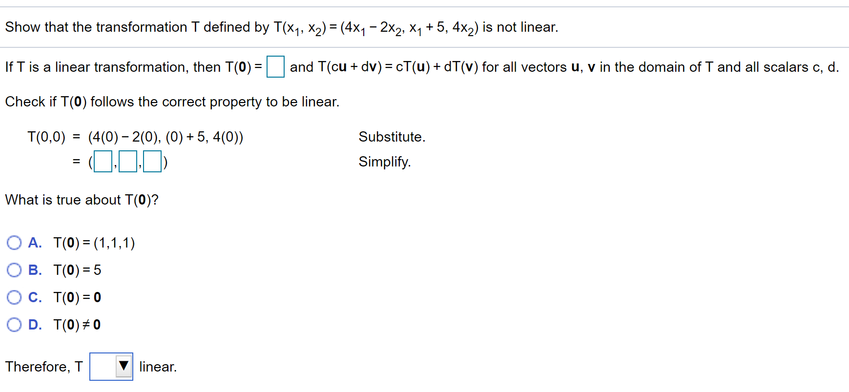 Solved Show that the transformation T defined by T(X1, X2) = | Chegg.com