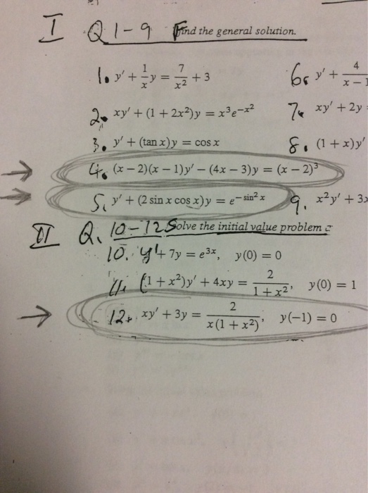 Solved Find the general solution. y' + 1/xy = 7/x^2 + 3 | Chegg.com
