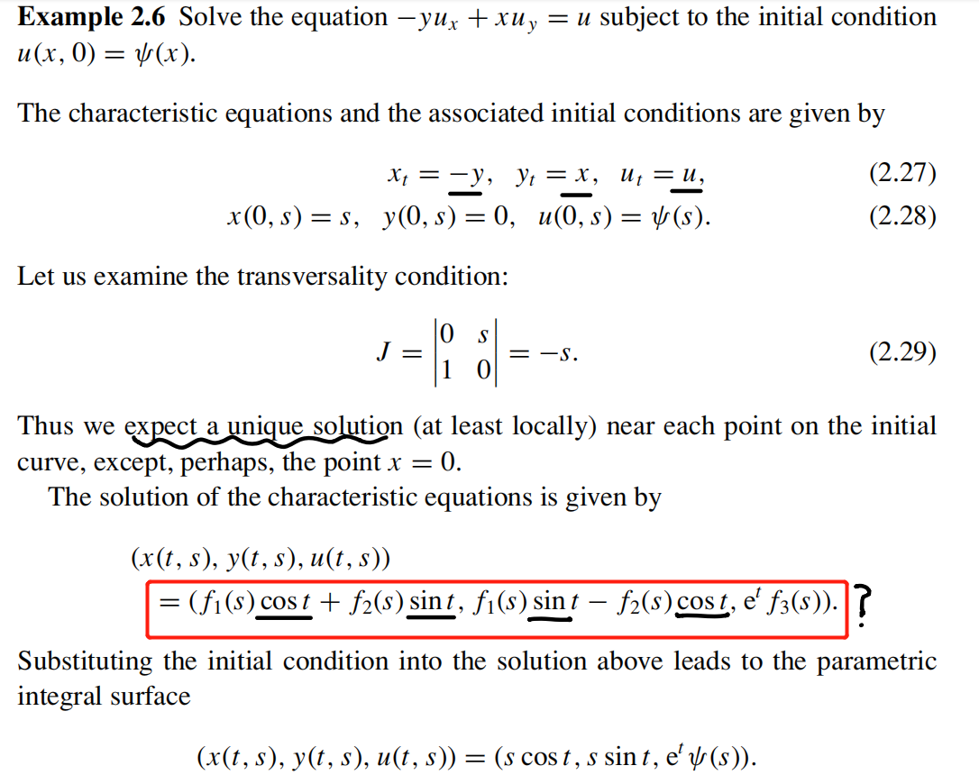 Solved Example 2.6 Solve the equation – yux + xuy = u | Chegg.com