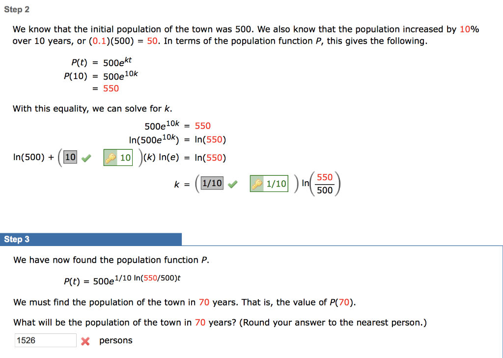 Solved Step 2 We know that the initial population of the | Chegg.com