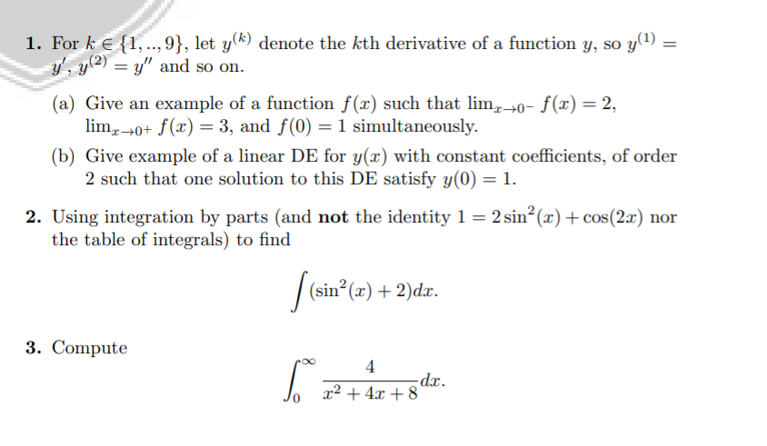Solved 1. For k € {1,..,9}, let y(k) denote the kth | Chegg.com