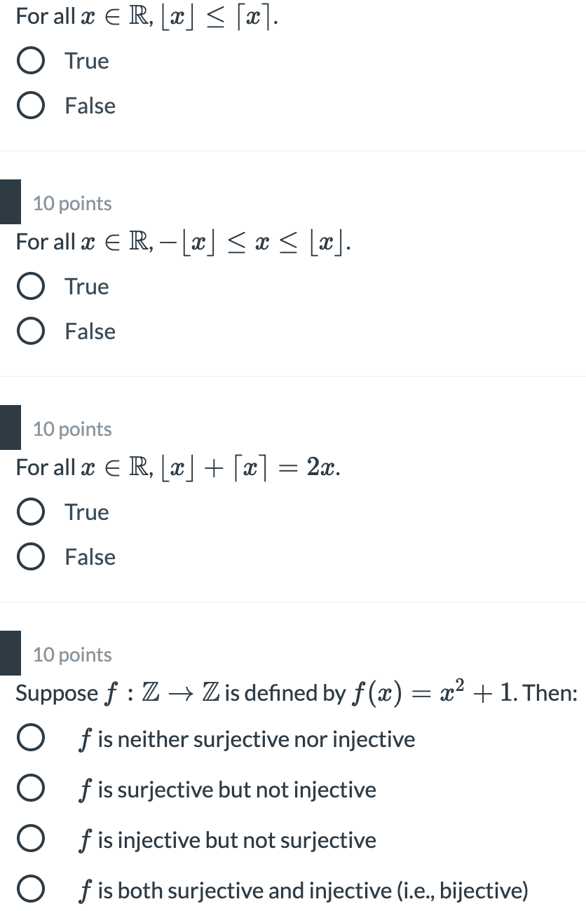 Solved For all & ER,
