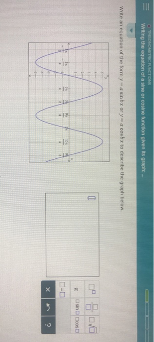 Solved Writing the equation of a sine or cosine function | Chegg.com
