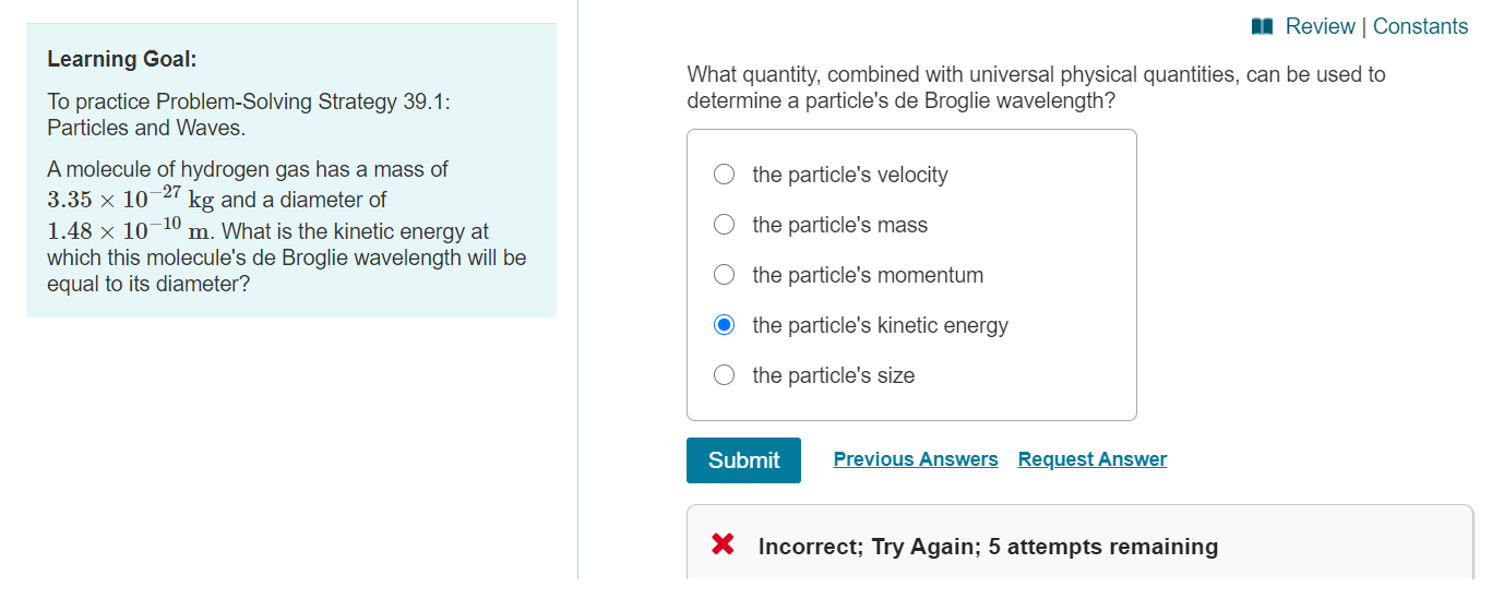 Solved A Review Constants Learning Goal: What quantity, | Chegg.com