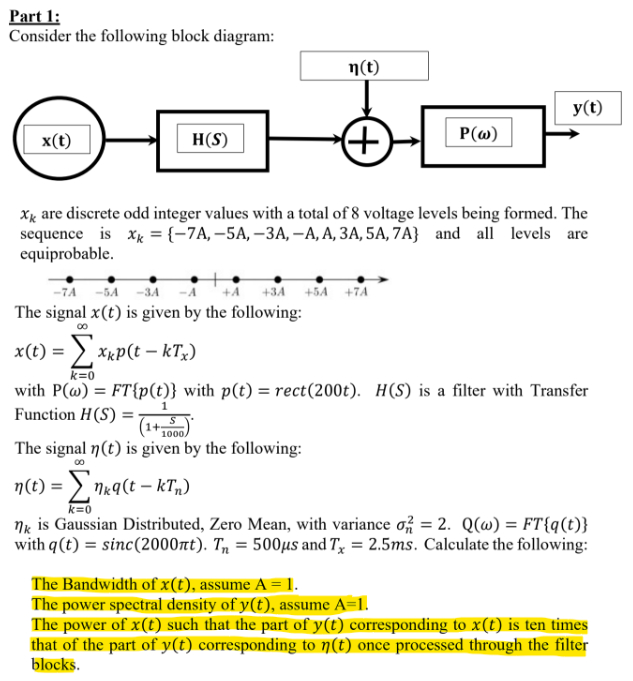 Solved Solve for the highlighted portions of ﻿this question. | Chegg.com