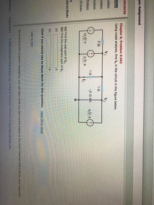 Solved Chapter 8, Problem 8.062 Using nodal analysis, find | Chegg.com