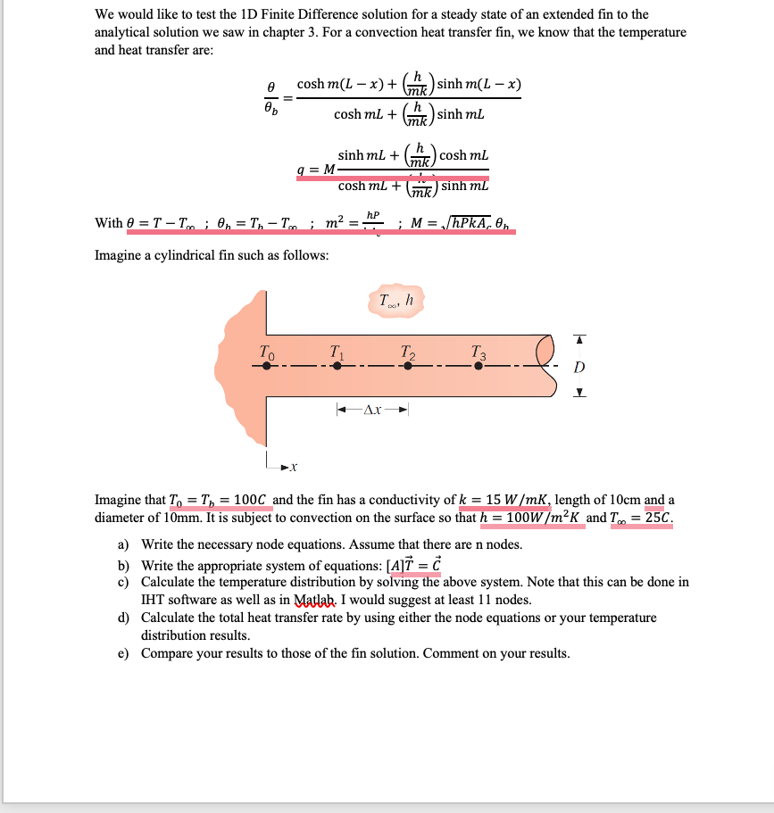 We would like to test the 1D Finite Difference | Chegg.com