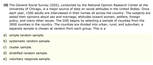 Solved The General Social Survey (GSS), ﻿conducted by the | Chegg.com