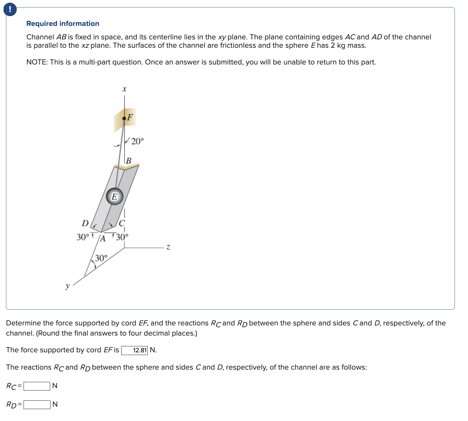 Solved For Rc/Rd I've tried +/-5.057N and 8.7991N as | Chegg.com