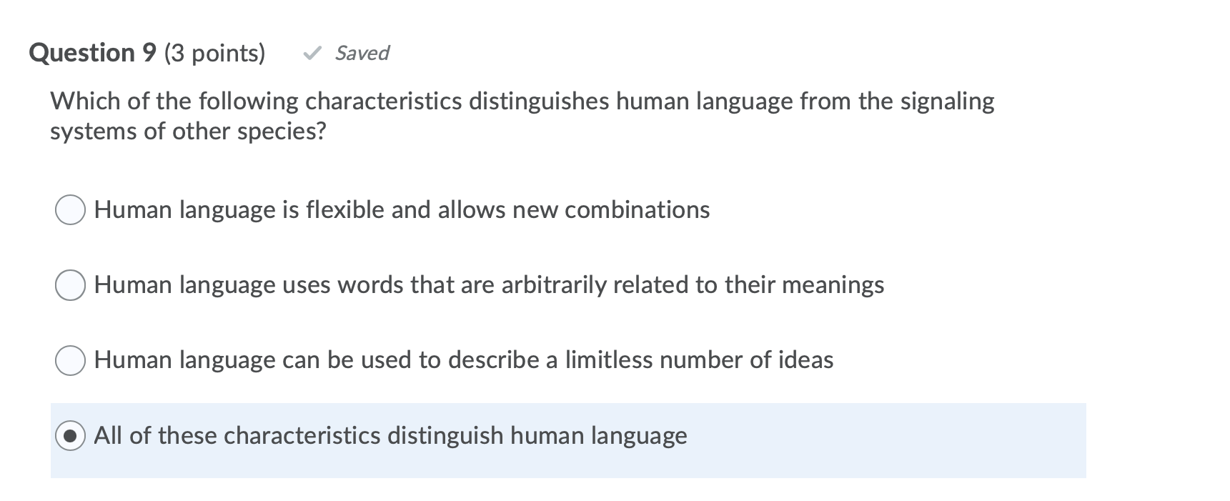 Solved Question 9 (3 points) Saved Which of the following | Chegg.com