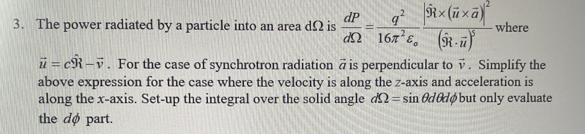 Solved Show me the steps to solve The power radiated by a | Chegg.com