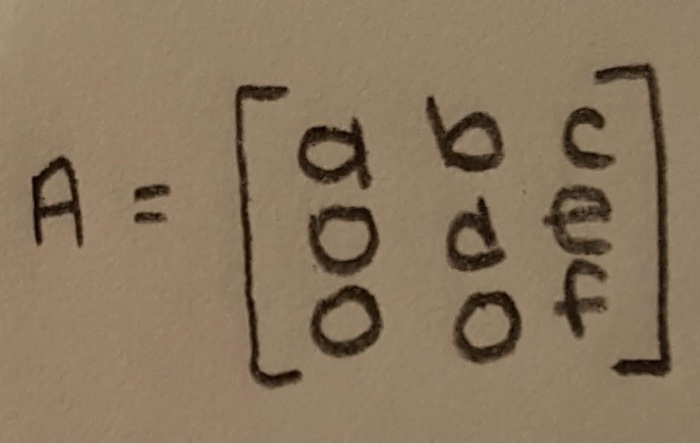 Solved 1 A Find The Inverse Of Upper Triangular Matrix A In