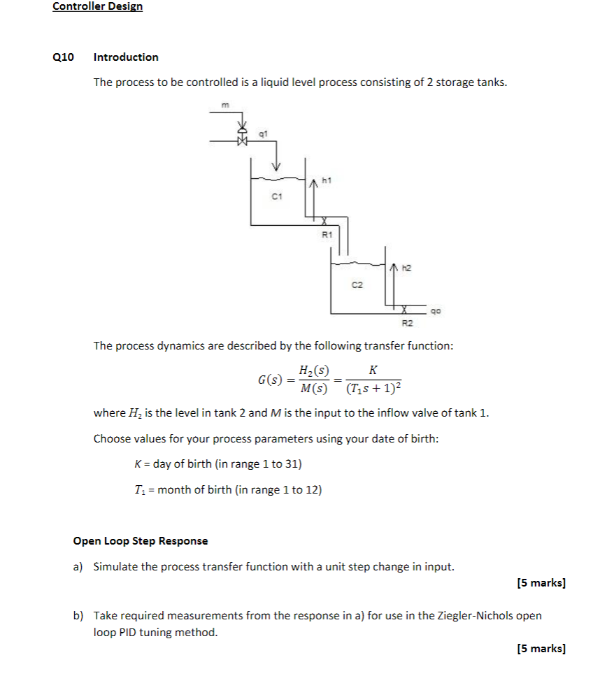 Solved 10 Introduction The process to be controlled is a | Chegg.com