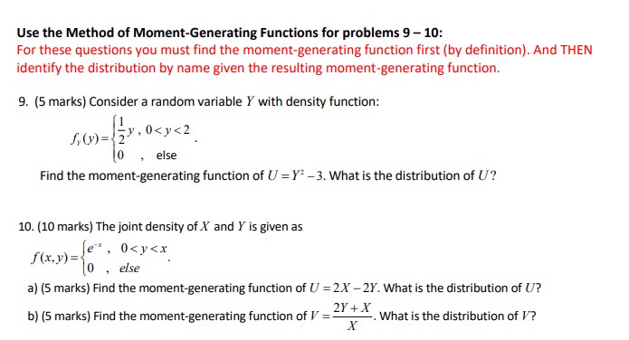Solved Use the Method of ﻿Moment-Generating Functions for | Chegg.com