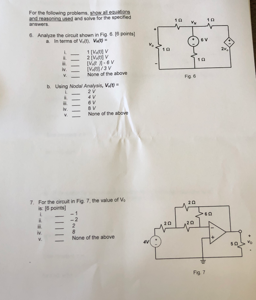 Solved How to answer number 7 (the bottom question)? | Chegg.com
