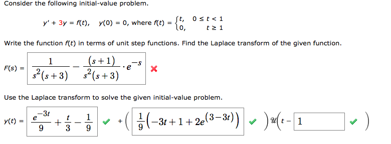 Solved Consider the following initial-value problem. y' + 3y | Chegg.com
