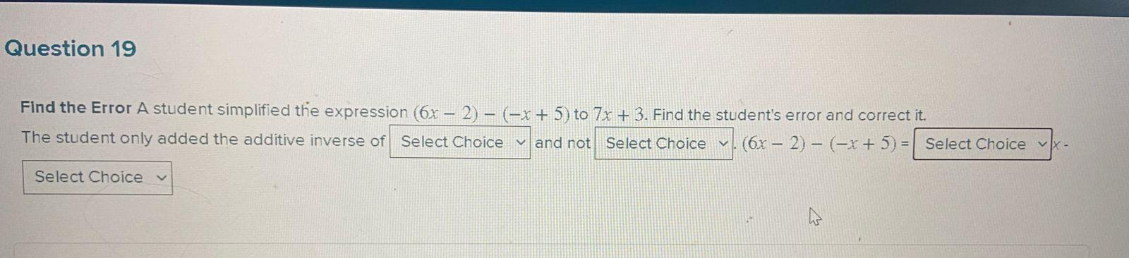 Solved Question 16 Identify Structure Two linear expressions | Chegg.com
