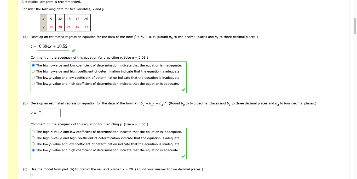 Solved A statistical program is recommended. Consider the | Chegg.com