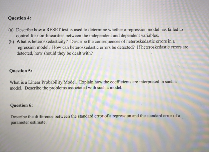 Solved Question 4: (a) Describe how a RESET test is used to | Chegg.com