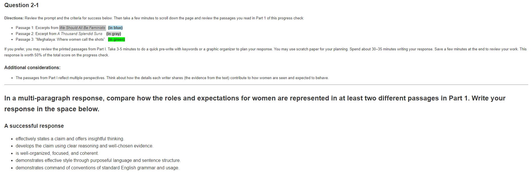 In a multi-paragraph response, compare how the roles | Chegg.com