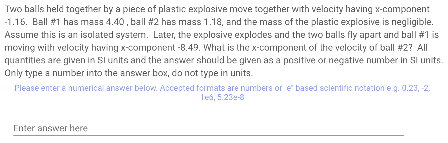 Solved Two balls held together by a piece of plastic | Chegg.com