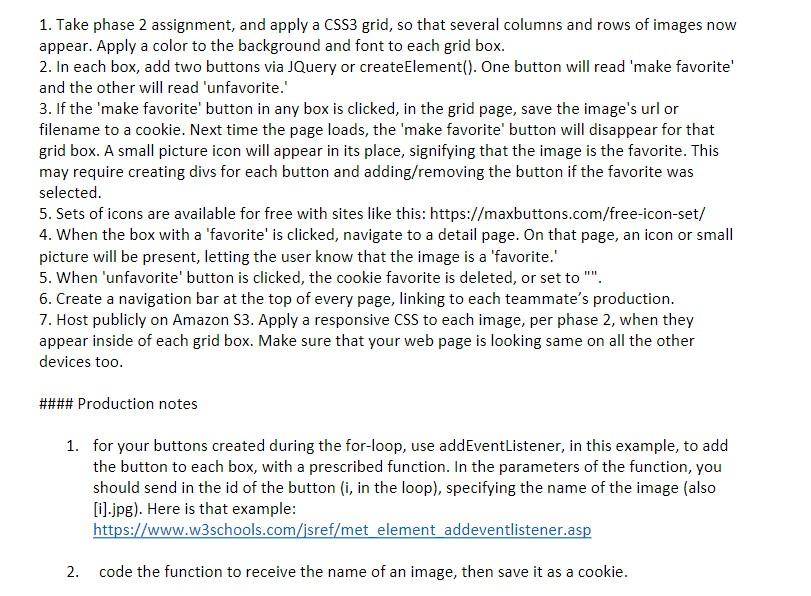 Solved 1. Take phase 2 assignment, and apply a CSS3 grid, so | Chegg.com