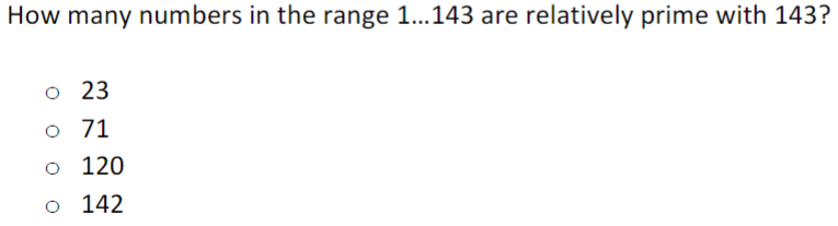 Solved How many numbers in the range 1…143 are relatively | Chegg.com