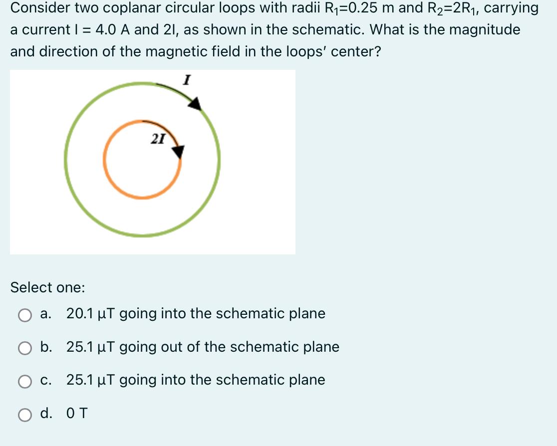 Solved Consider two coplanar circular loops with radii | Chegg.com