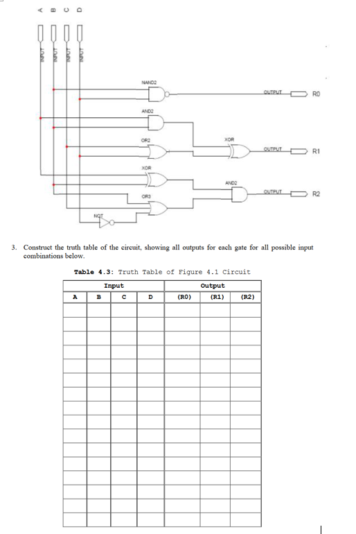 Solved 3. Construet the truth table of the circuit, showing | Chegg.com