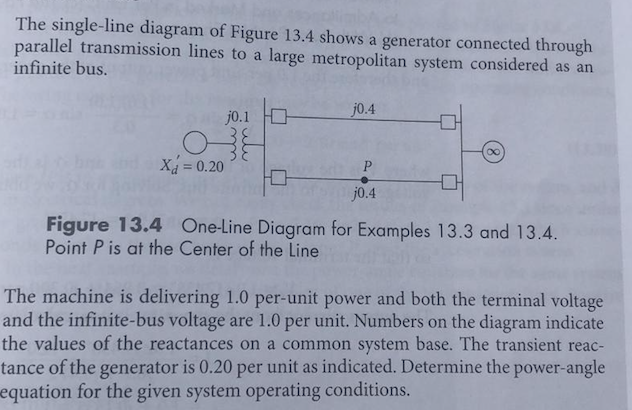 Solved The single-line diagram of Figure 13.4 shows a | Chegg.com