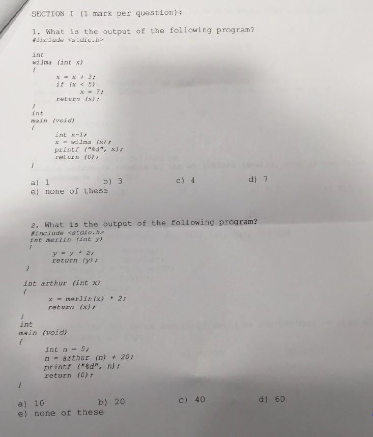 Solved 3. In C, if an array is declared as double array [261 | Chegg.com